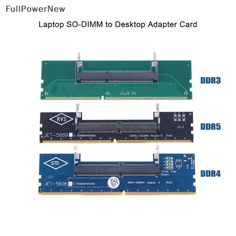 Full DDR3 DDR4 DDR5 Laptop SO-DIMM to Desktop Adapter Card Converter Memory RAM Connector ...