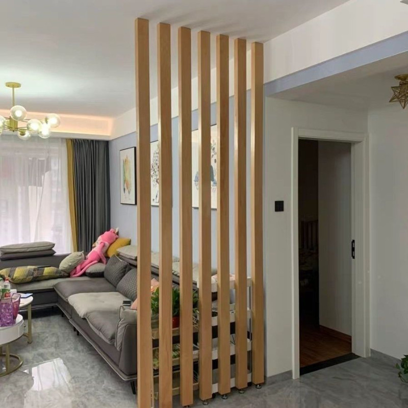 Nordic Solid Wood Screen Partition Wall Household Living Room Log ...