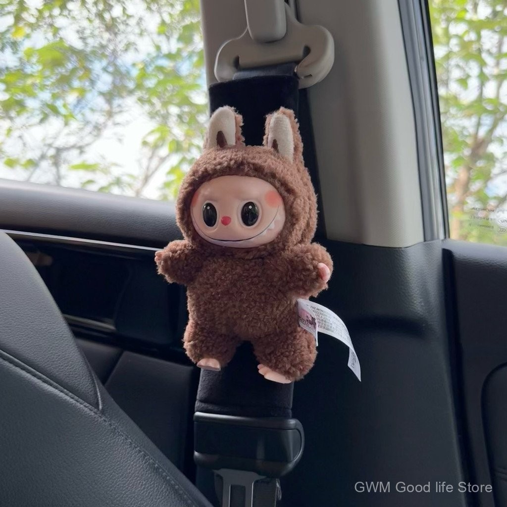 Labubu Vinyl Doll Car Decoration Car Seat Belt Shoulder Protection ...