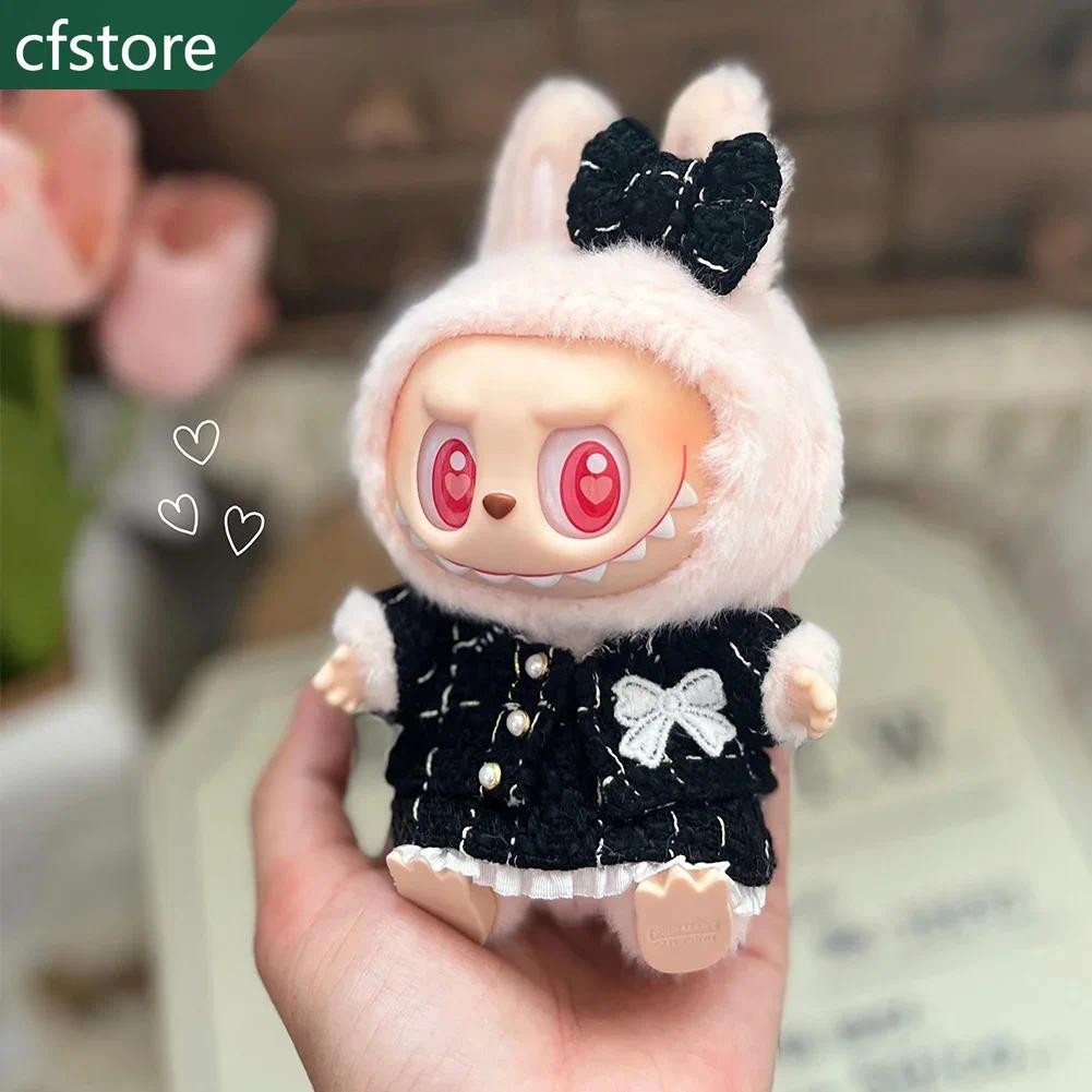 17cm Labubu Doll Luxury Clothes Customization Fashion Printed Hats ...