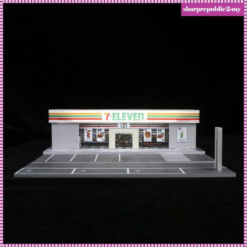 [SharprepublicefMY] 1/64 Scale Convenience Store Scene Vehicle Garage ...