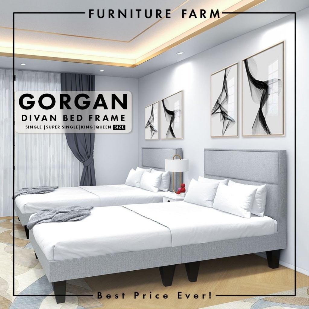 F&F : Gorgan Divan Queen Bed Frame / Katil Single / katil queen / divan ...
