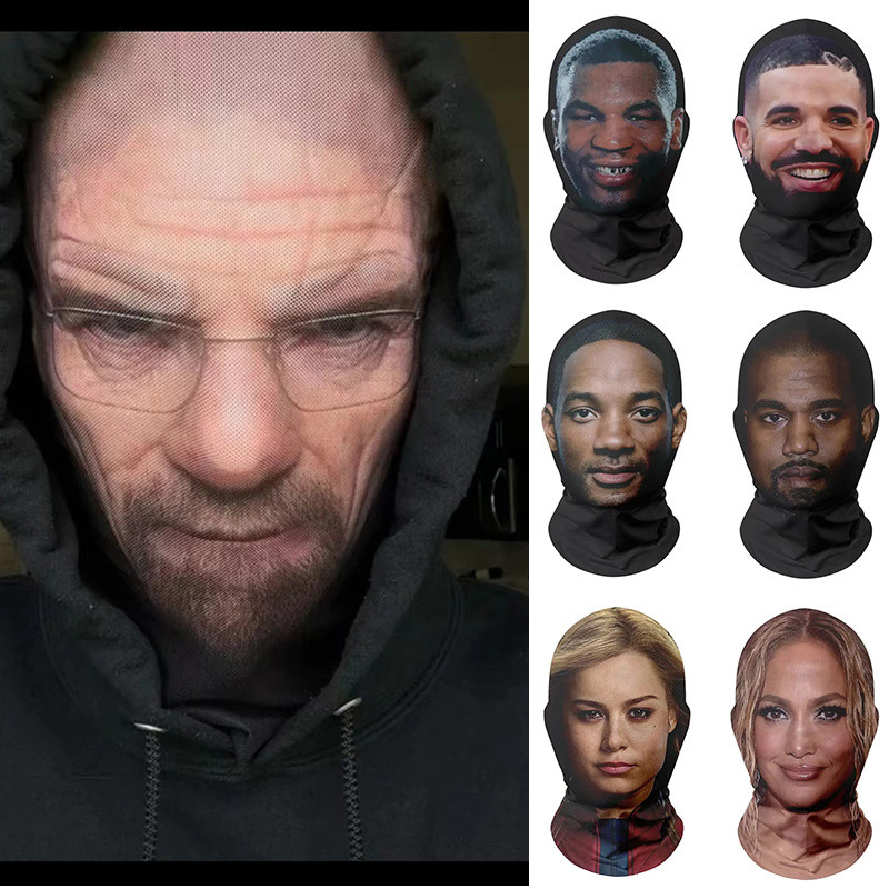 Mask Funny New Style Kanye Kobe 3D Mask Messi C Luo cosplay Party Show ...