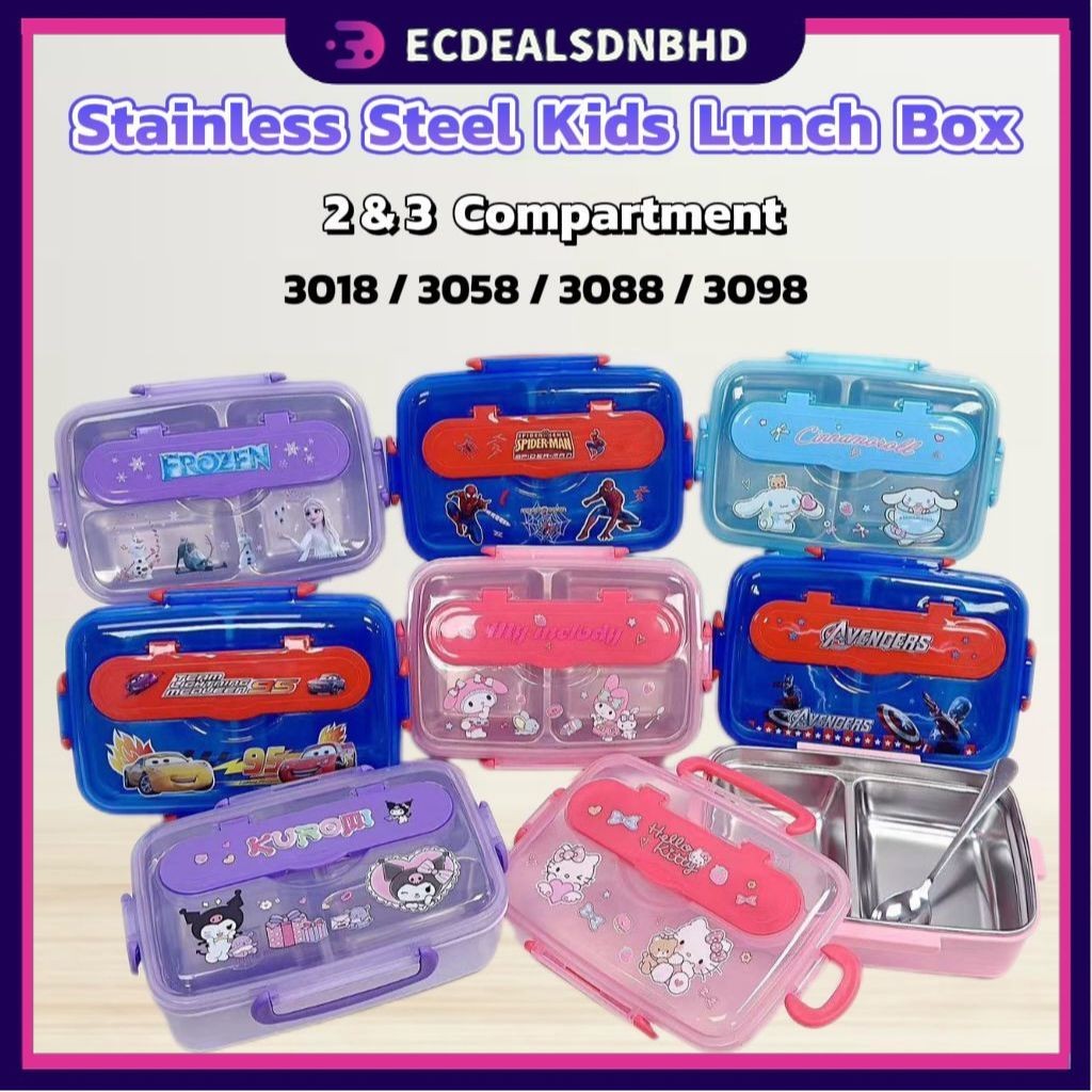 304 Stainless Steel Kids Lunch Box Food Container Storage Big Capacity ...