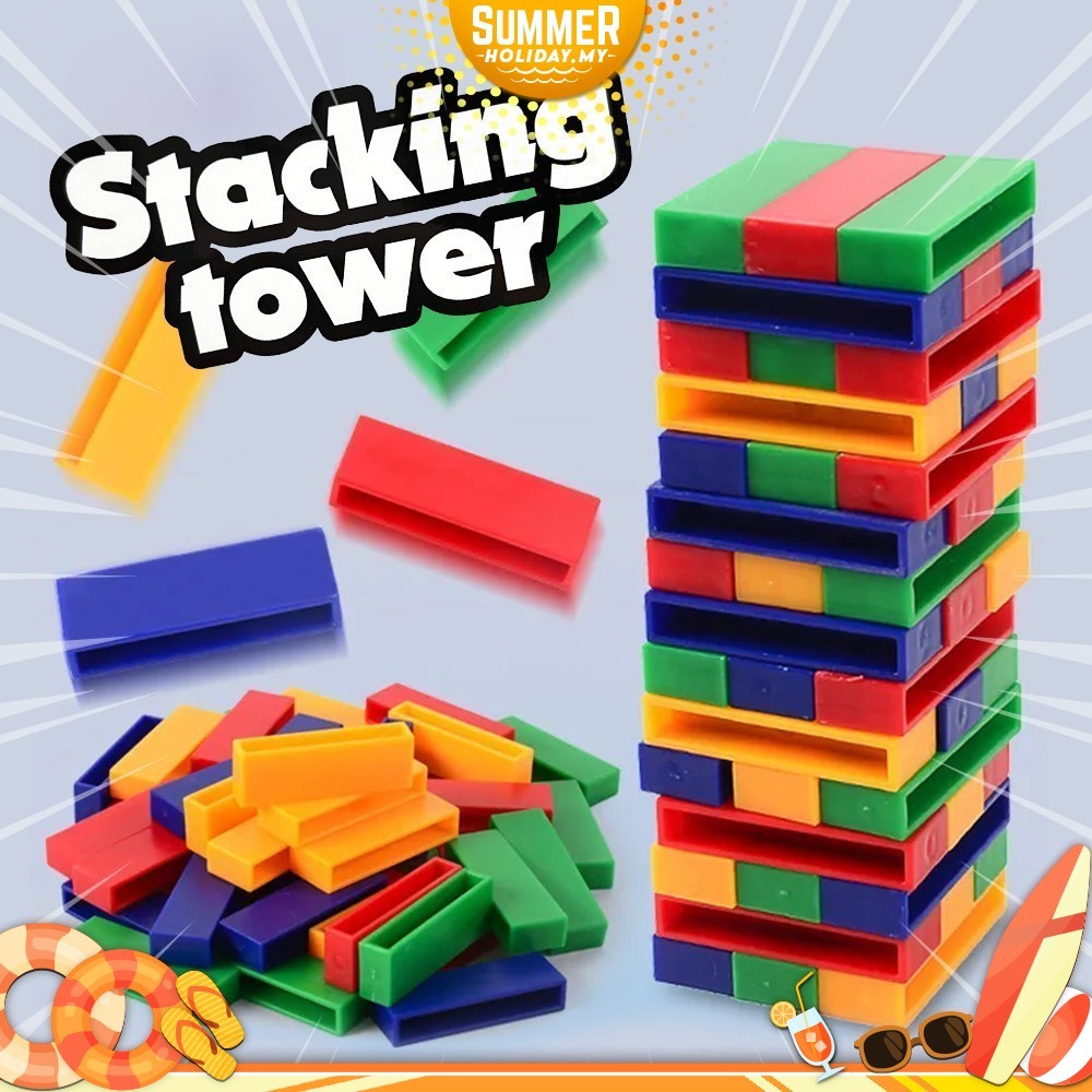 Mini Stacking Tower Bricks Baby Blocks Board Game Family | Shopee Malaysia