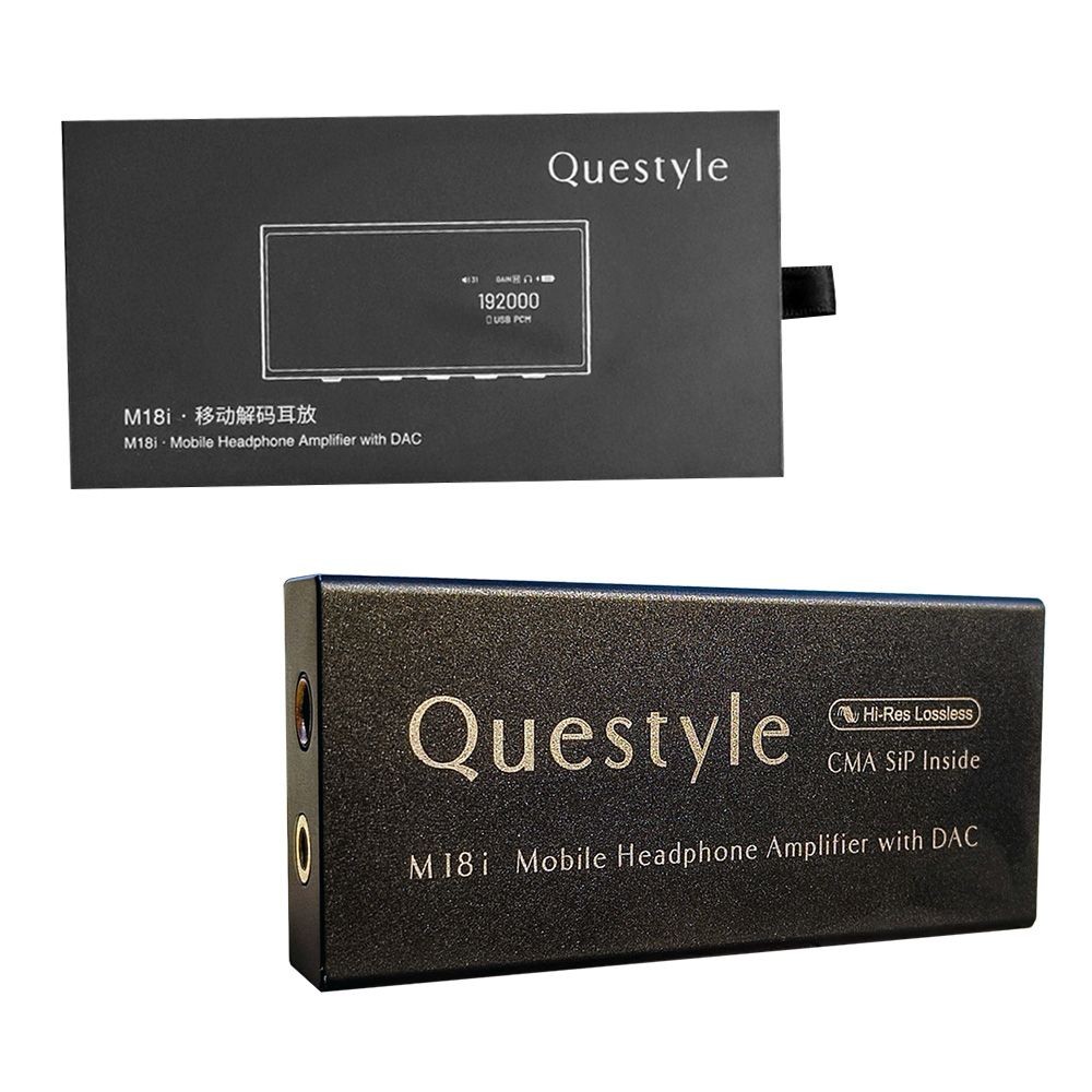 Questyle M18i Bluetooth Mobile Headphone Amplifier with DAC (Black) - 3.5mm+4.4mm Headphone Jack ...