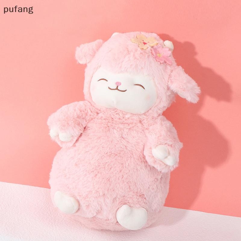 pu Sweet White Sheep Lam Hold Tulip Flower Soft Stuffed Hug Doll Plush Toy Kid Girl Toys fang ...