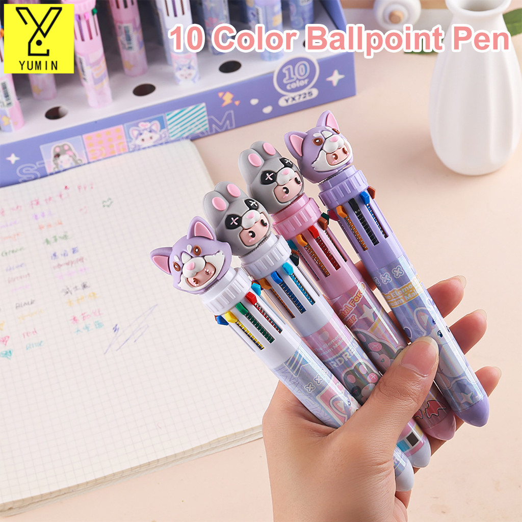 Cute Cartoon Multi-color Pen Multi-color Ballpoint Pen Stationery for ...