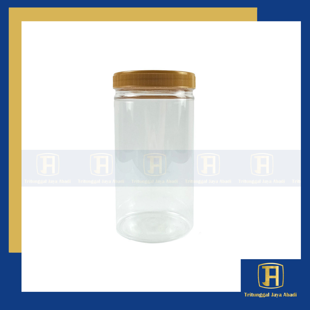1000ml PET Cylinder Jar Plastic Lid - 1 Liter Multipurpose Clear Tube ...