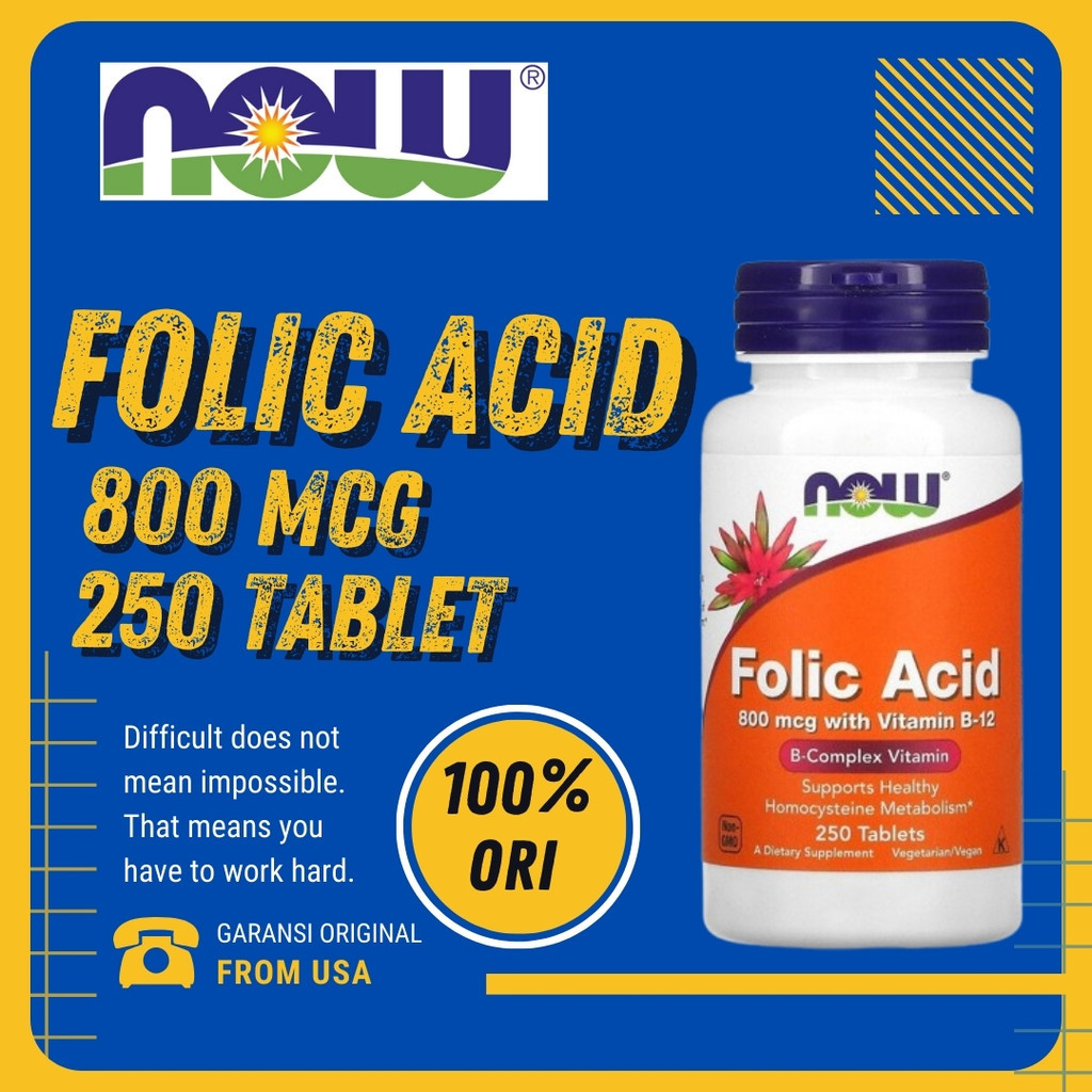 Now FOLIC ACID VITAMIN SUPPLEMENT - FOLIC ACID 800MCG 250 TABS ...