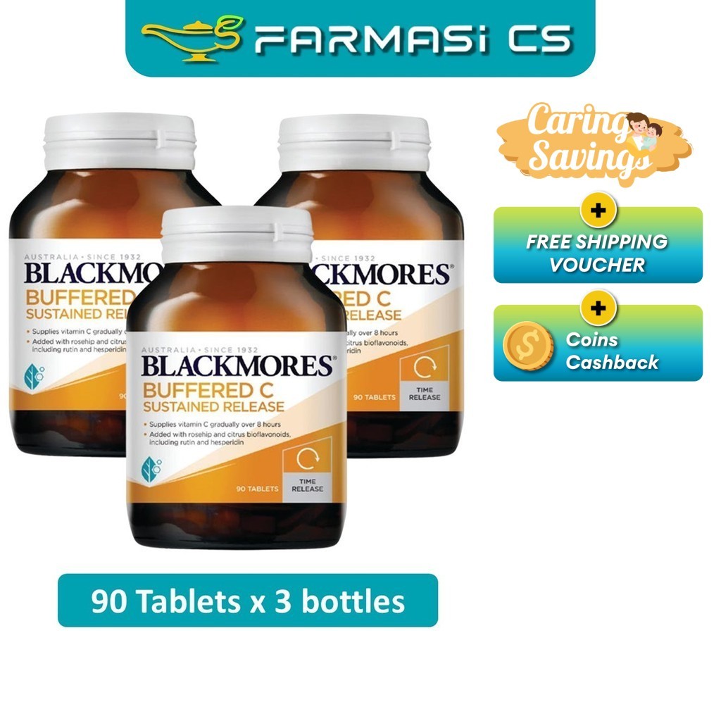 Blackmores Buffered C 90 Tablets x 3 Bottles EXP:03/2026 [ Vitamin C ...