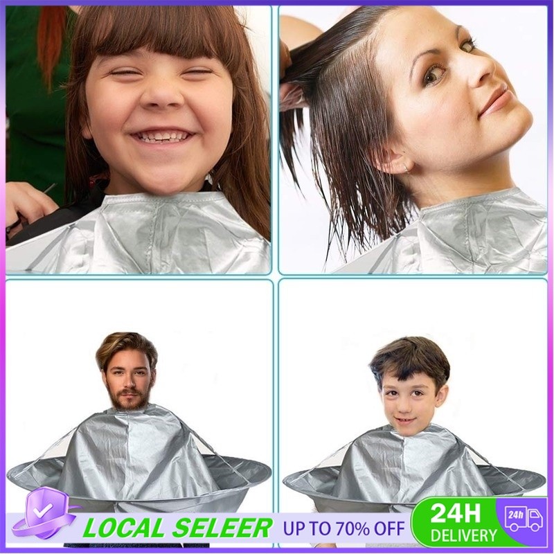 hair cut apron DIY Hair Cut Cape Barber Trimming Haircut Cape Foldable ...