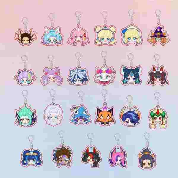keychain mathcing keychain couple keychain cute League of Legends ...