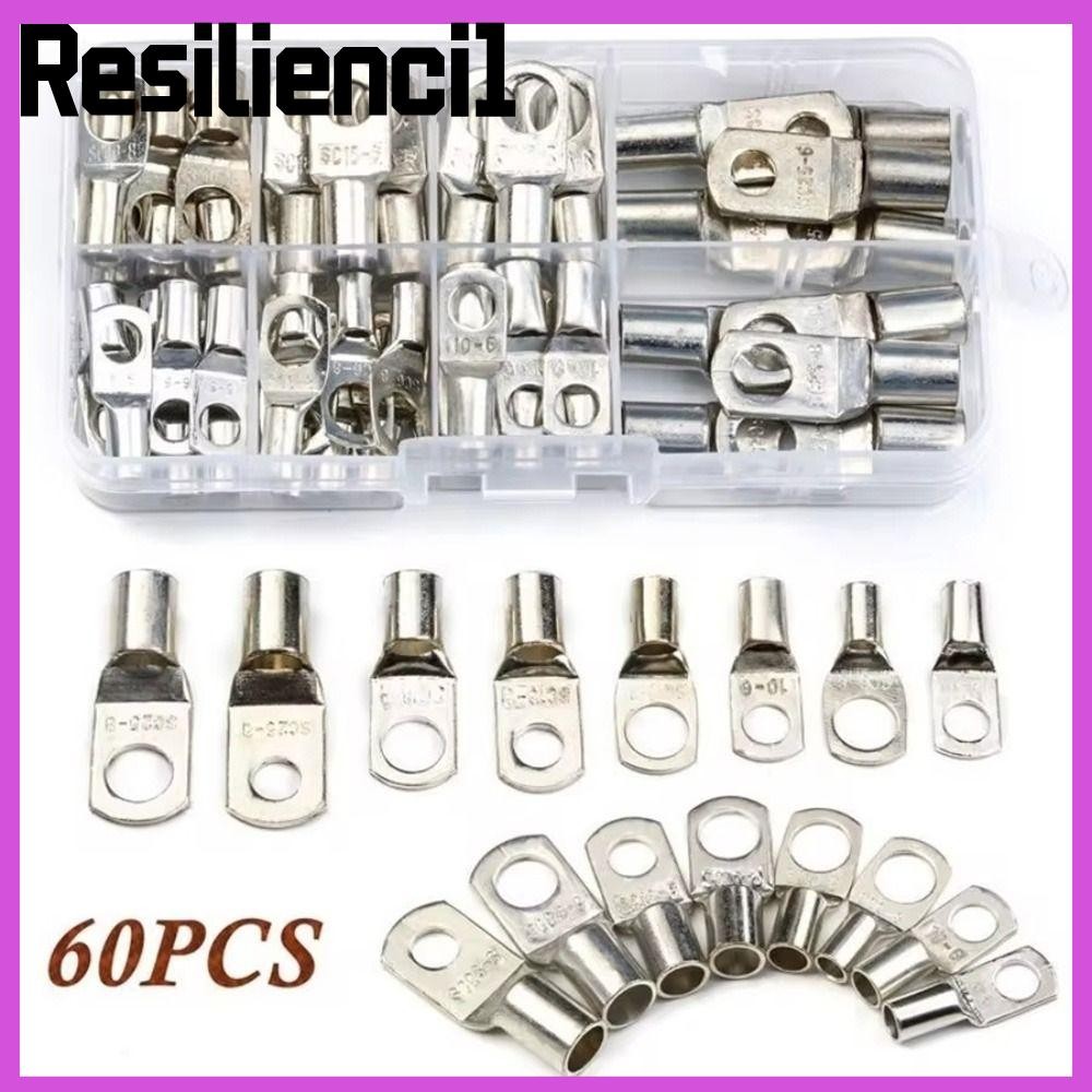 RESILIENCI1 60Pcs Wire Nose Terminal Crimp, SC Type SC16-6 SC25-6 SC35 ...