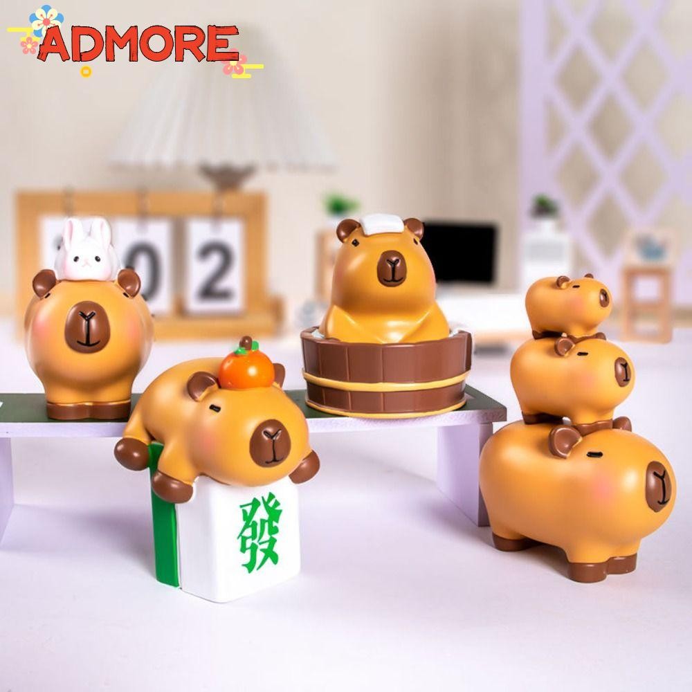 ADMORE Capybara Action Figures, Creative Cartoon Capybara Figurine ...