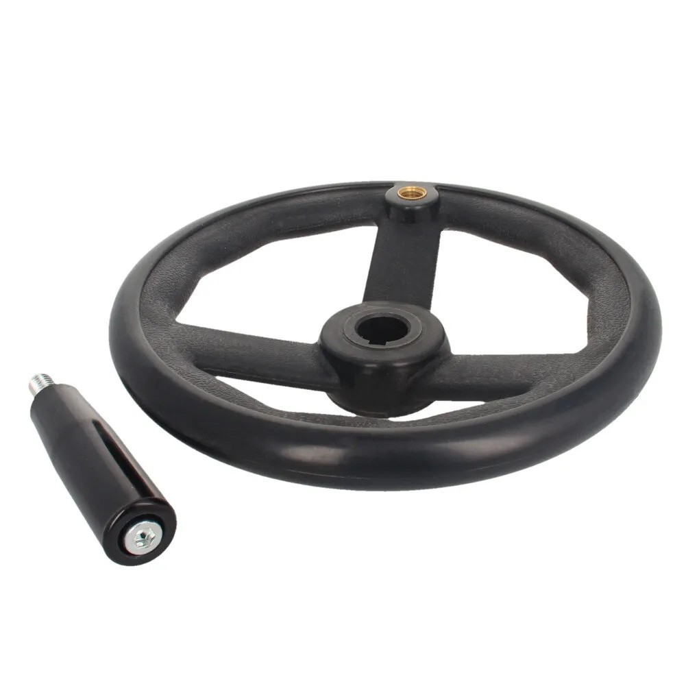 D125/200/100/160mm 3 Spoke Hand Wheel with Revolving Handle for Milling ...