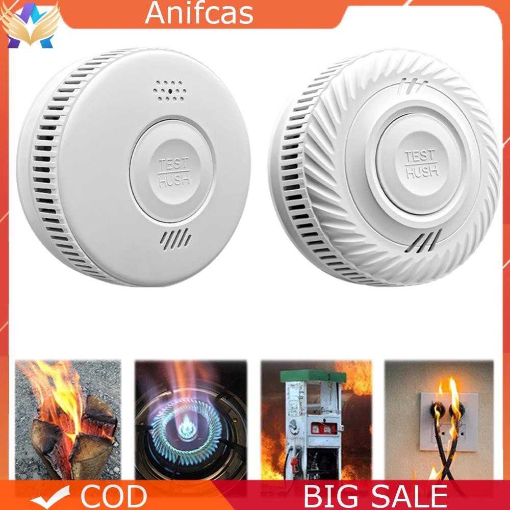 WiFi Smart Fire Alarm Battery Operated 85dB Smoke Detector for Bedroom ...