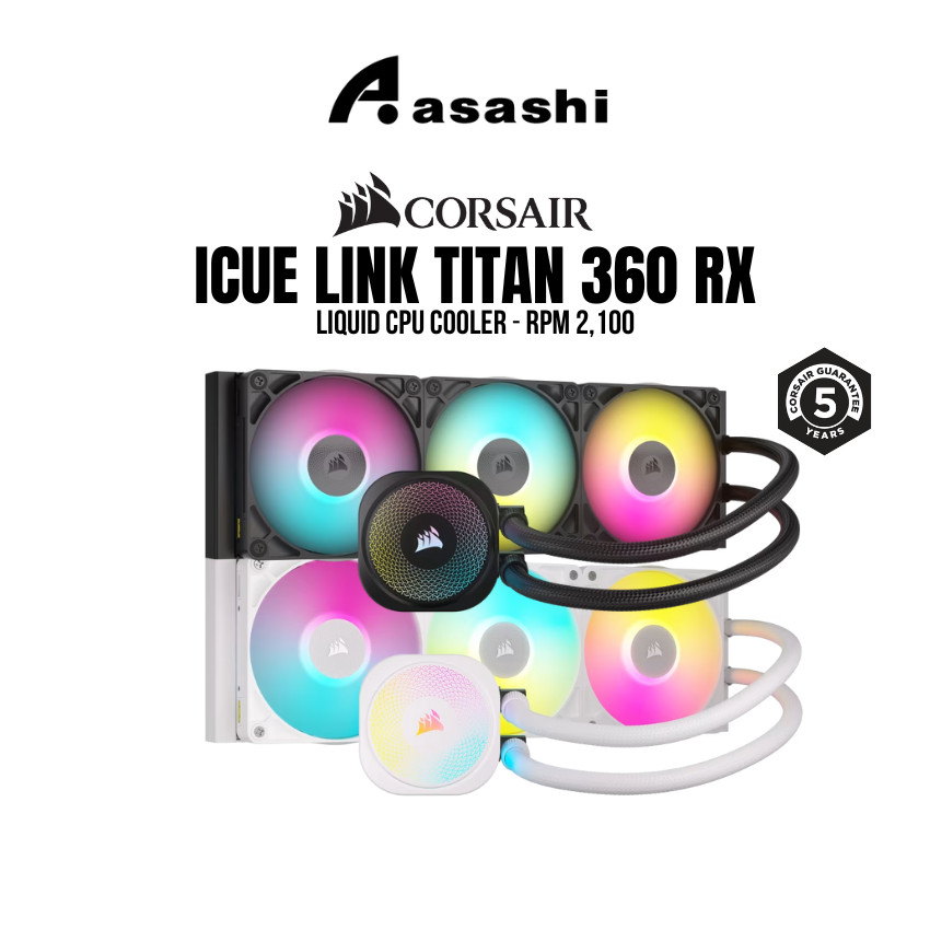 Corsair iCUE LINK TITAN 240 RX | TITAN 360 RX RGB AIO Liquid CPU Cooler ...