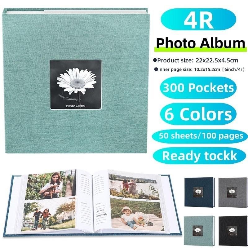 6inch/4r Photo Album 4x6 with 300/200 Pockets Slip-in Picture Albums ...