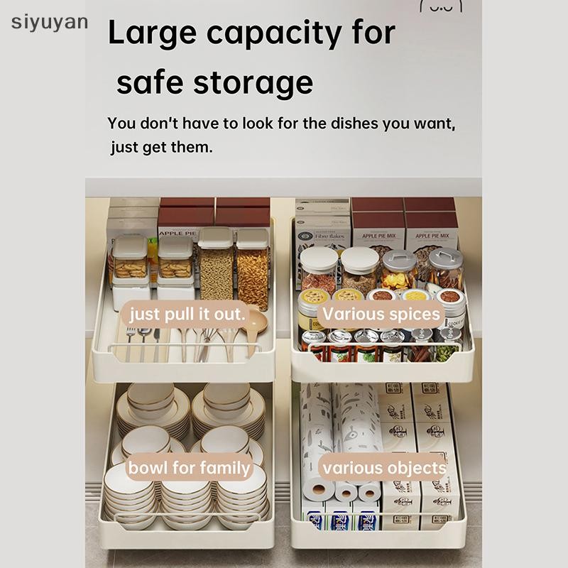 Si Kitchen Storage Rack With Slide Rails Pull-out Kitchen Drawer Type ...
