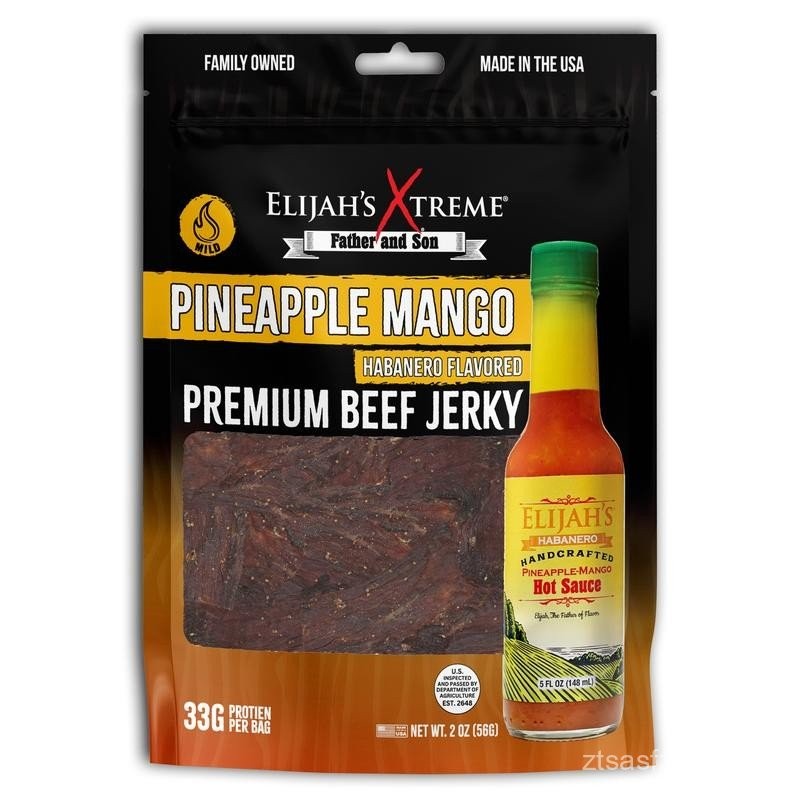 Elijah's Xtreme Beef Jerky pilih rasa anda: Xtreme Regret pedas, nanas ...