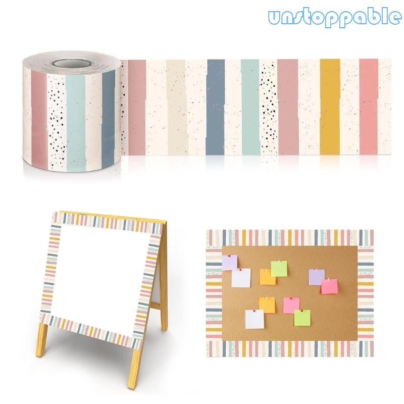 Un* Colorful Bulletin Board Trim for Classroom Decorations Stripes ...