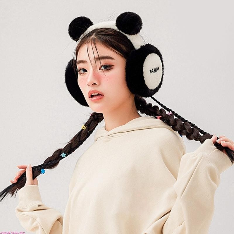 sweety Panda Earmuffs Foldable Earmuff Panda Ear Muffs Panda Ear Warmer ...