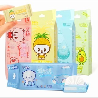 Mini WIPES TISSUE WET TISSUE CARTOON MODEL RANDOM TRAVEL MINI SIZE ...