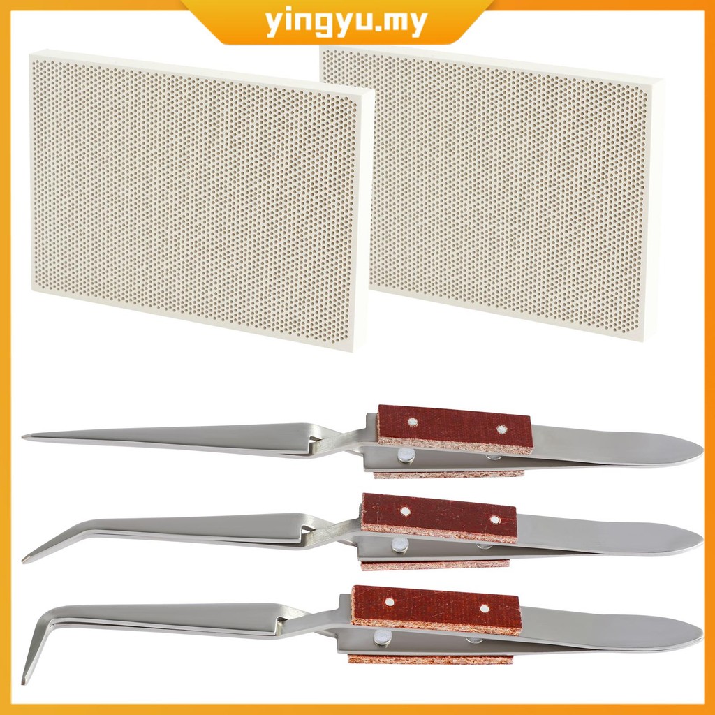 5/6Pcs Jewelry Soldering Kit Heat Resistant Honeycomb Soldering Boards ...