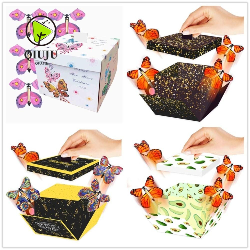 QIUJUU Creative Bounce Box, Happy Birthday Pop Up Surprise Flying ...