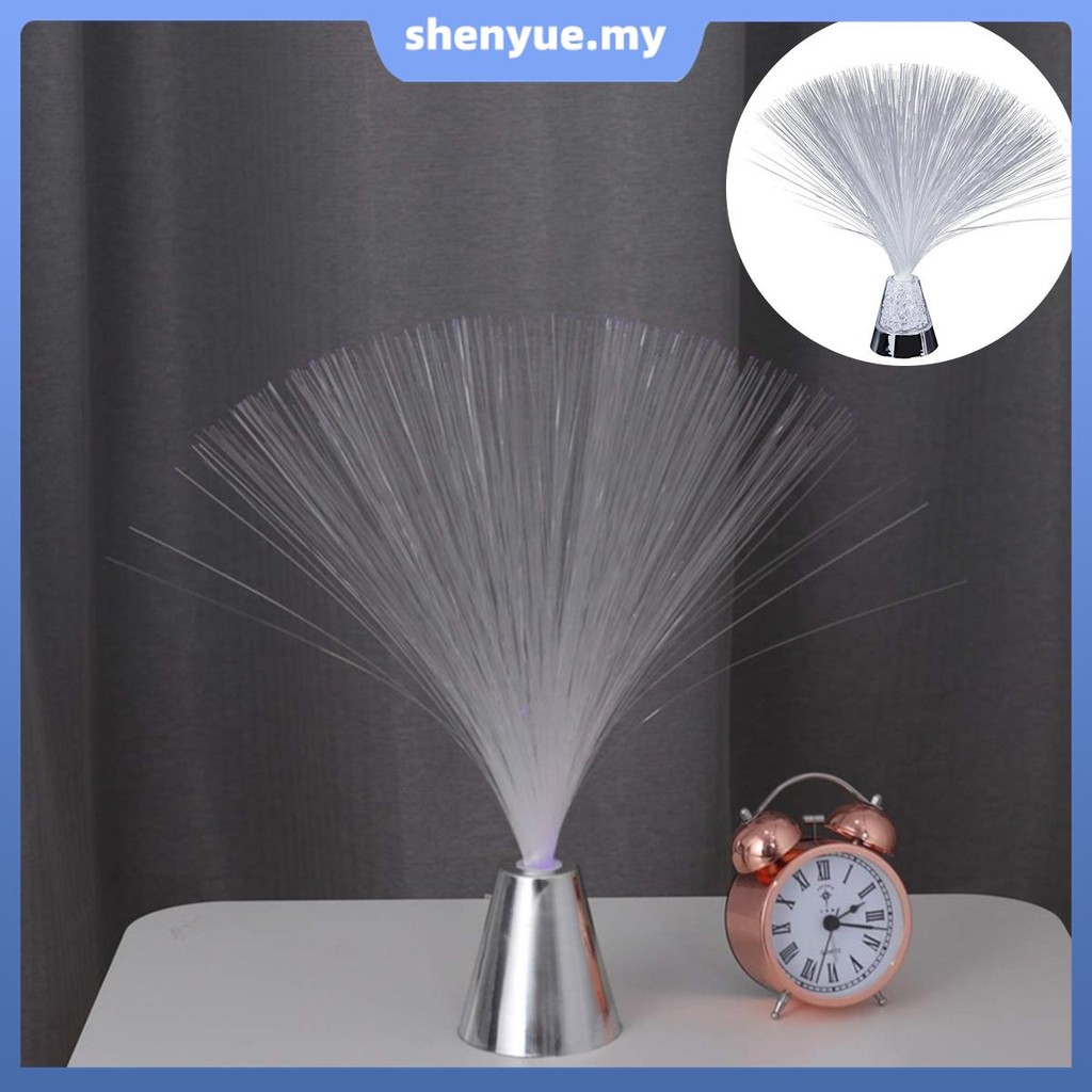 13in LED Fiber Optic Lamp Color Changing Fiber Optic Light USB/Battery ...