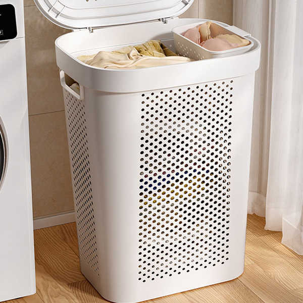 laundry basket with cover rattan laundry basket with wheels laundry ...
