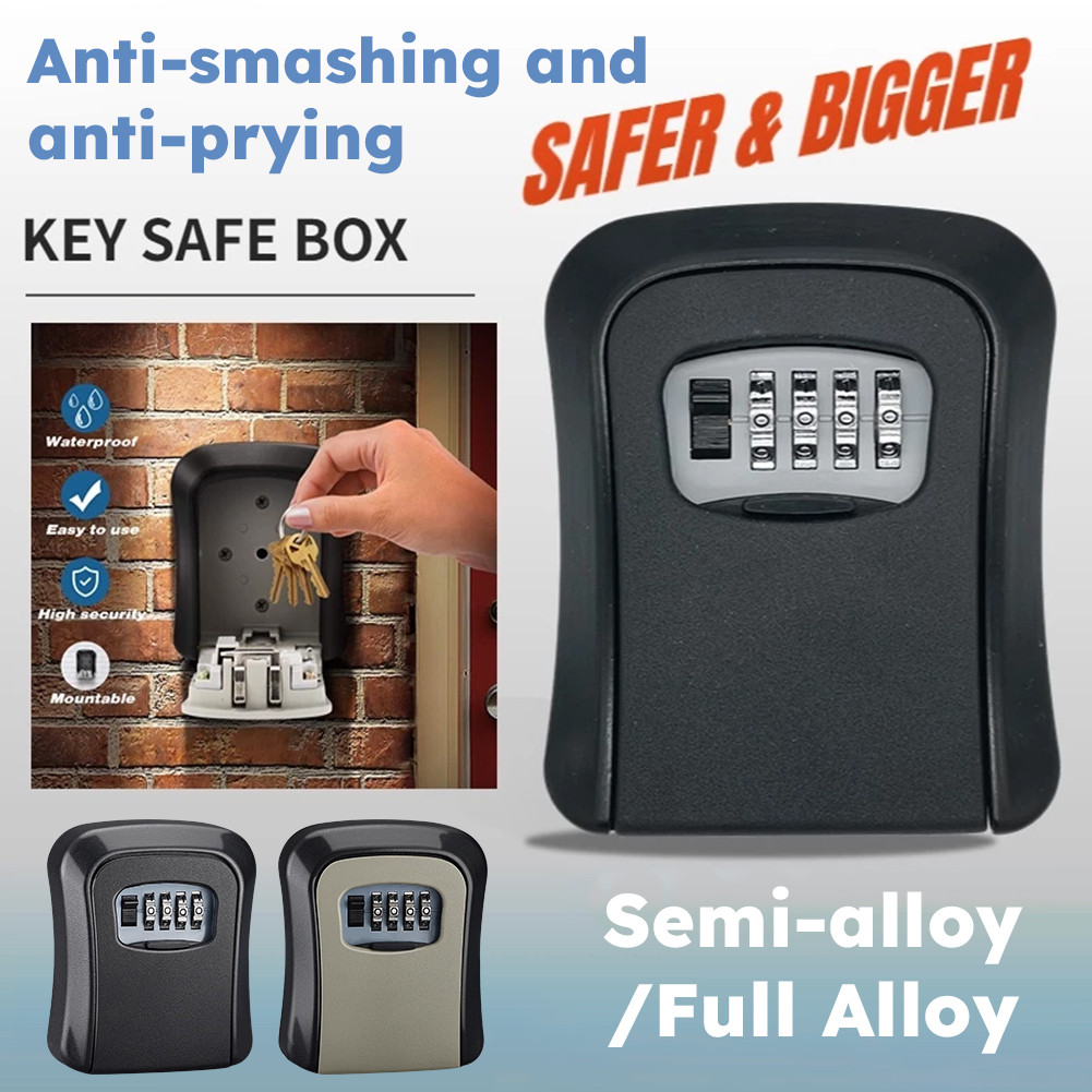 Outdoor Waterproof Big Key Lock Spare Key Hide Holder 4 Digits Password ...