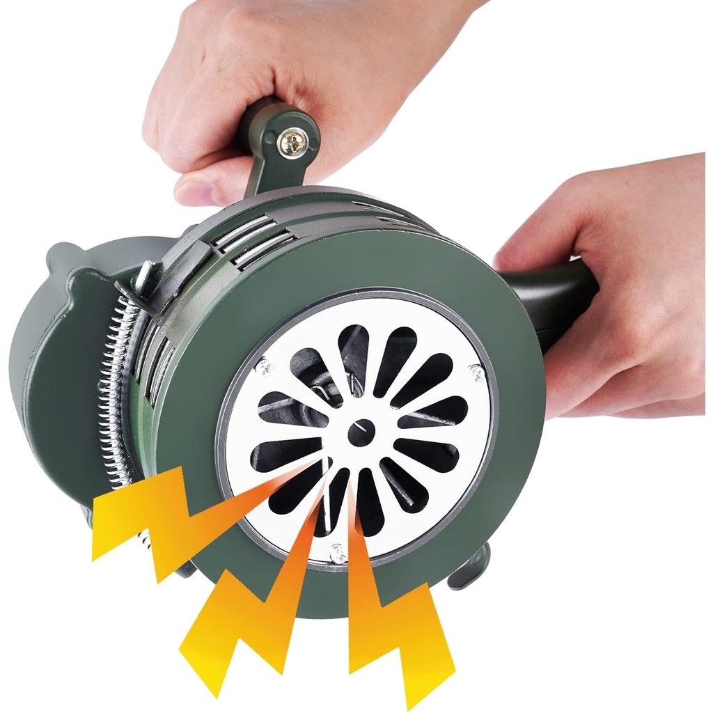 Hand Crank Siren Horn Manual Operated Metal Alarm Handheld Air Raid ...