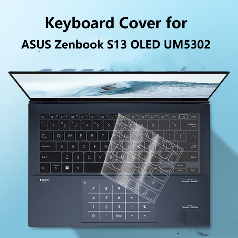 Silicon Laptop Keyboard Cover for ASUS Zenbook S13 OLED UM5302 Computer ...