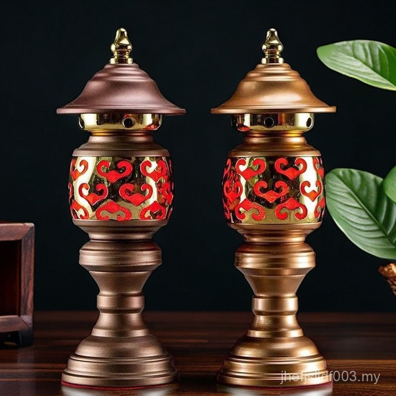 God Offering Wealth Offering Buddha Lamp LED Buddha Front Long Bright ...