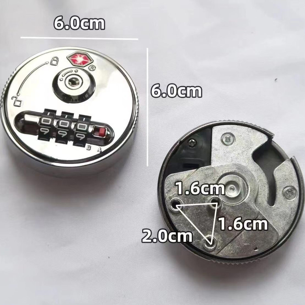 Combination Lock Trolley Case Gun Color Silver Round Lock Suitcase 26 ...
