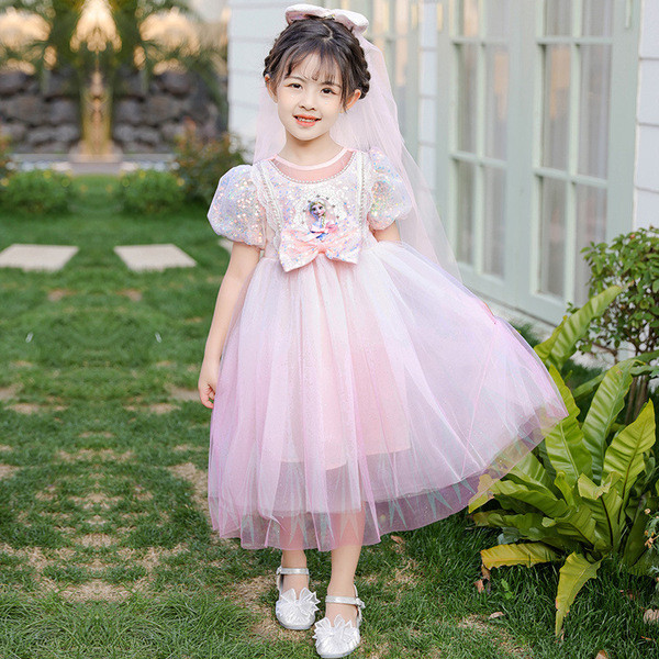 disney princess costume princess dress for kids girl gaun budak ...