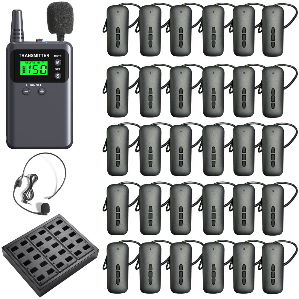 Wireless Whisper Tour Guide System Simultaneous Interpretation System 1 Transmitter with 2 ...