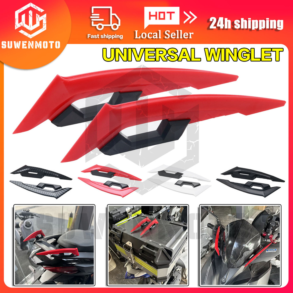 1 Pair Motorcycle Winglets Decoration Stickers Aerodynamic Wing ...