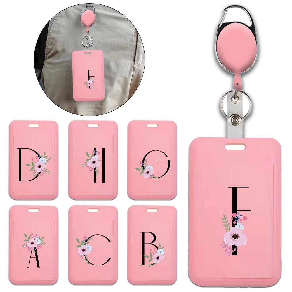 Employee Id Badge Holder Pvc Case Lanyard Job Name Tag Formal Flower ...