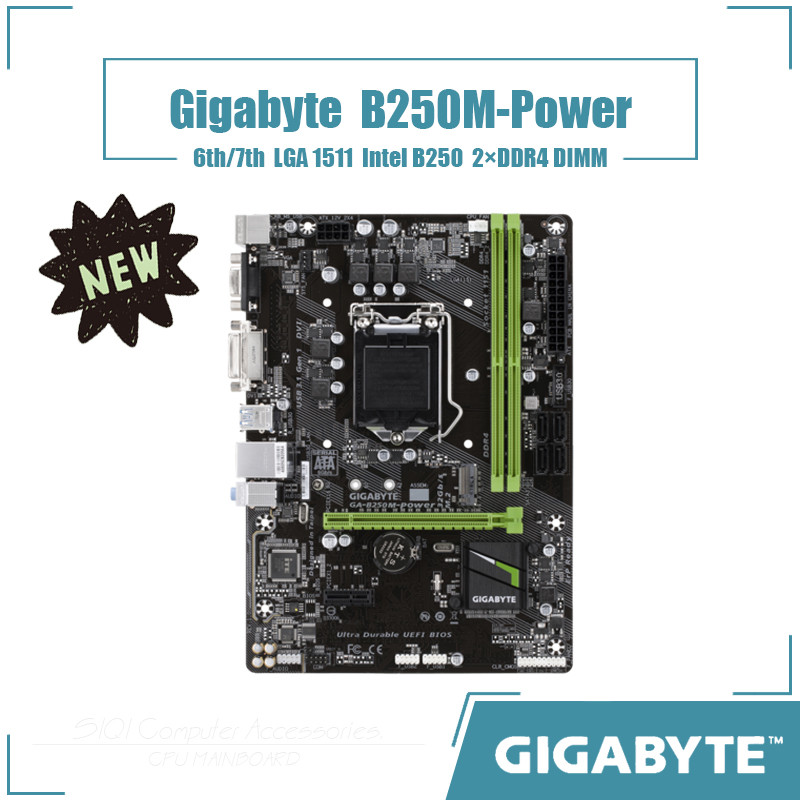 [NEW] Gigabyte B250M-Power Motherboard Intel B250 32GB 2×DDR4 DIMM LGA ...