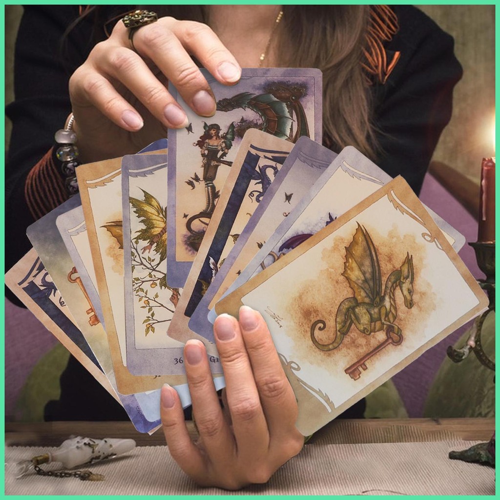 Tarot Deck Cards 44-Card For The Love Of Dragons Oracle Portable Card ...