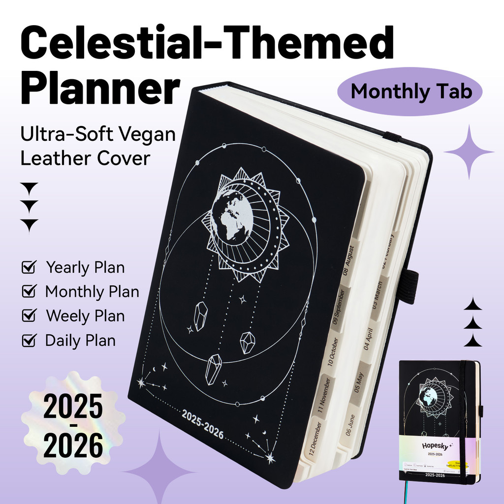 2025-2026 A5 Planner Monthly& Weekly Hardcover Planner Waterproof Cover ...
