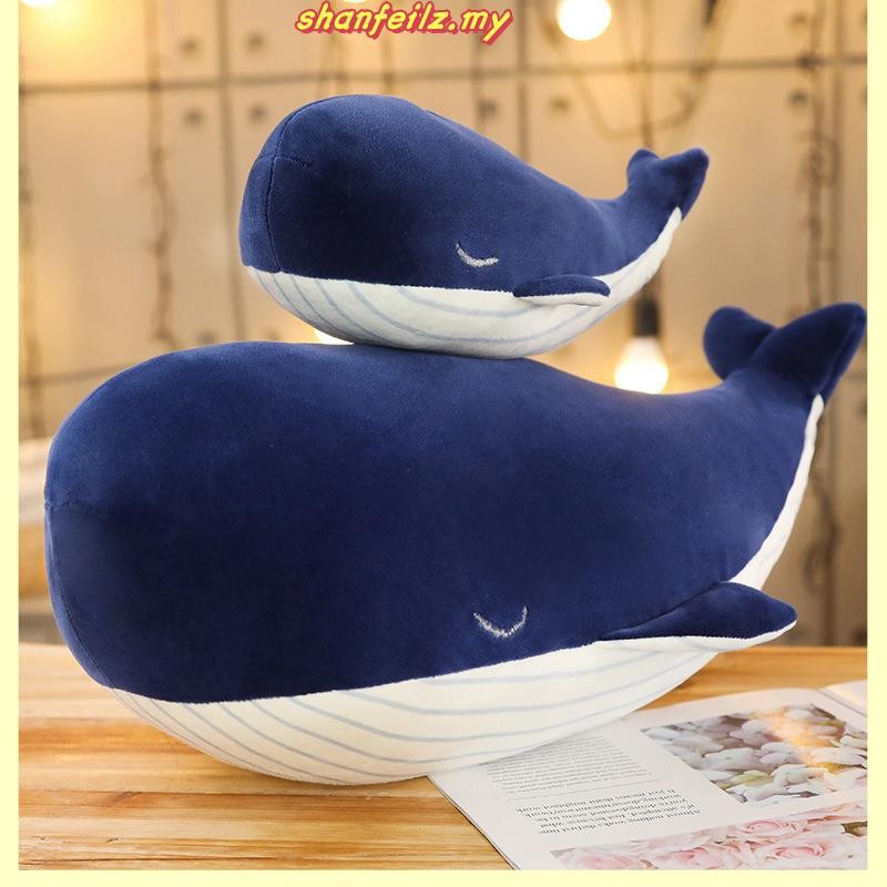 Soft Big Blue Whale Doll Big Whale Plush Toy Cute Big White Shark Plush ...