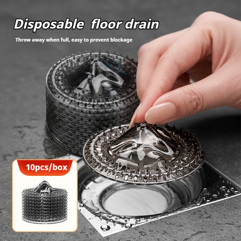 Disposable Filter Floor Drain Bathroom Hair Filter Floor Drain Sticker ...