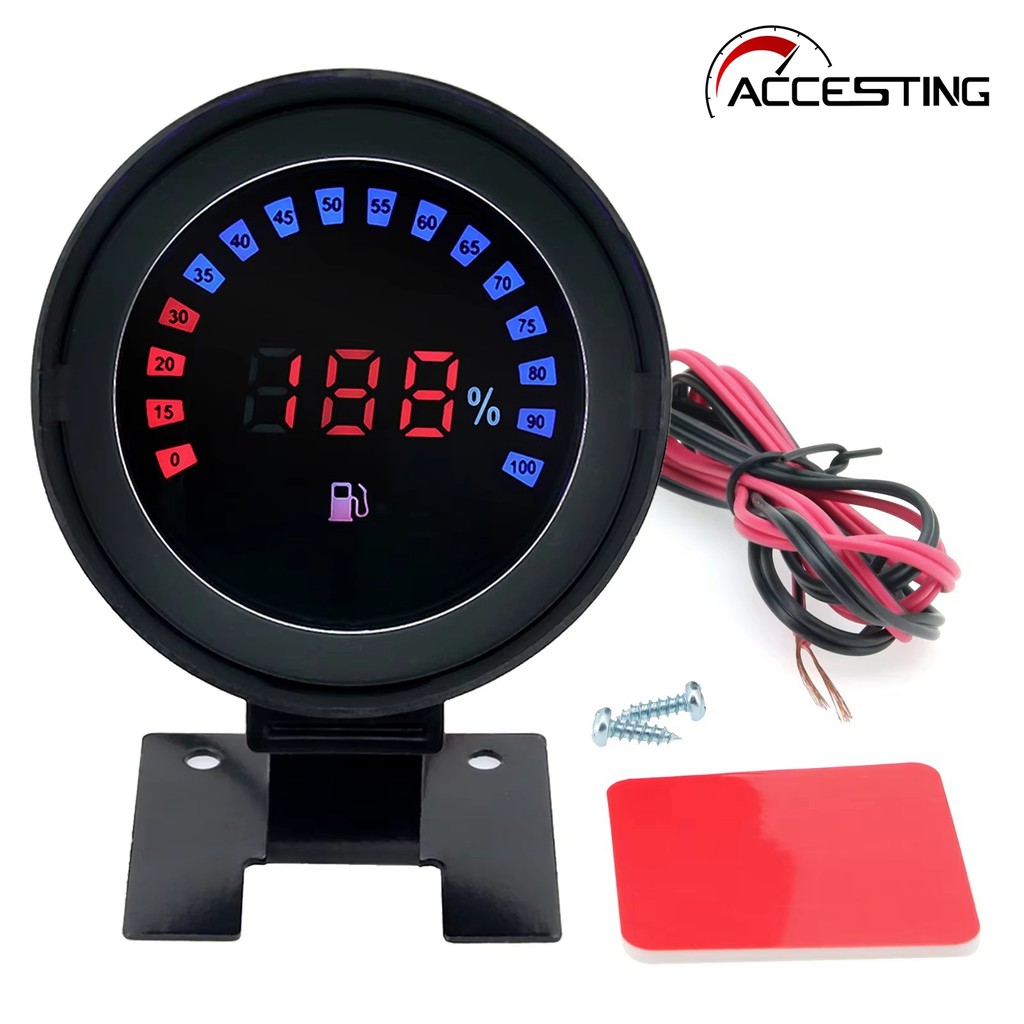 Universal Gasoline Meter Fuel Level Gauge Car Fuel Tank Meter with LED ...