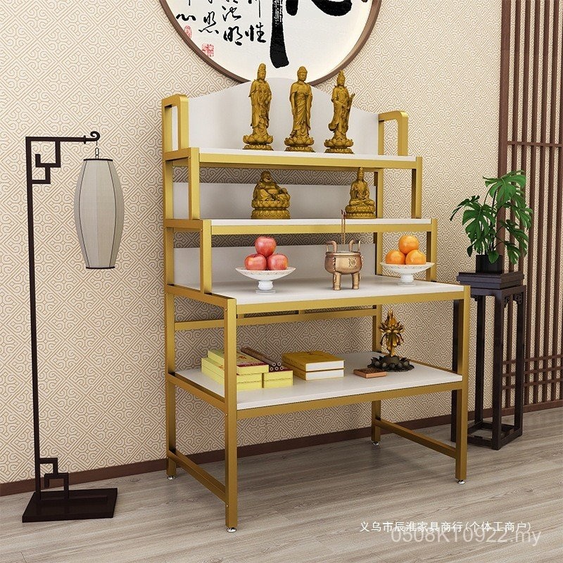 Buddha Statue New Chinese Style Multi-Layer Shelf Buddha Cabinet Simple ...