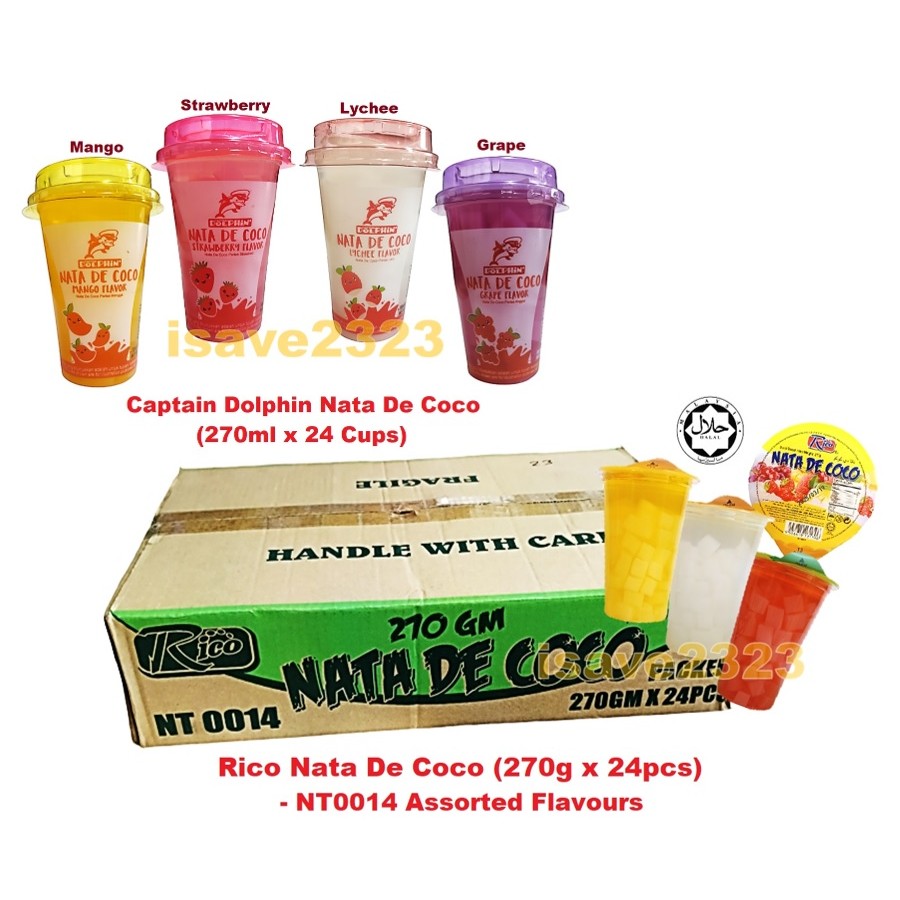 [HALAL] Captain Dolphin Nata De Coco Drink - 5 Flavours / Rico Nata De ...