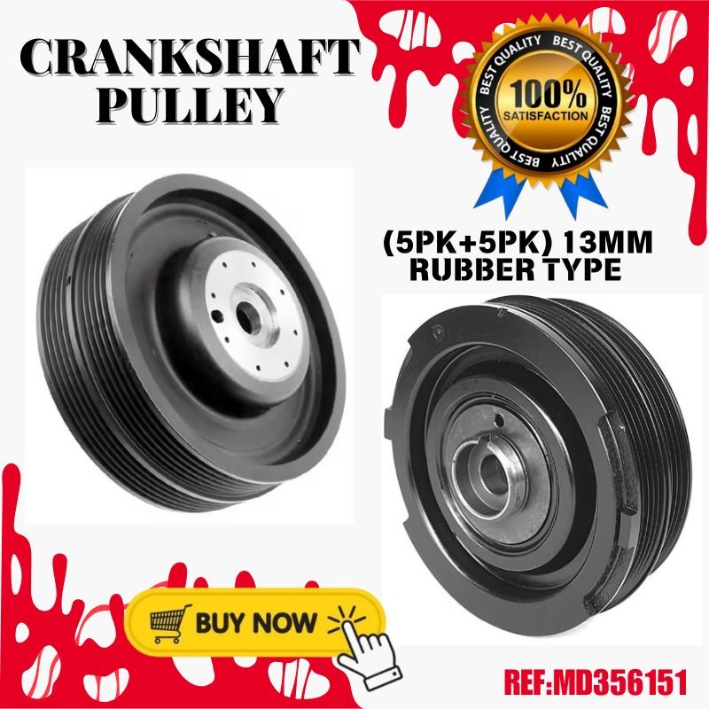 Crankshaft Pulley for Proton Waja (2000-2011) MMC Engine 5PK+5PK Rubber ...
